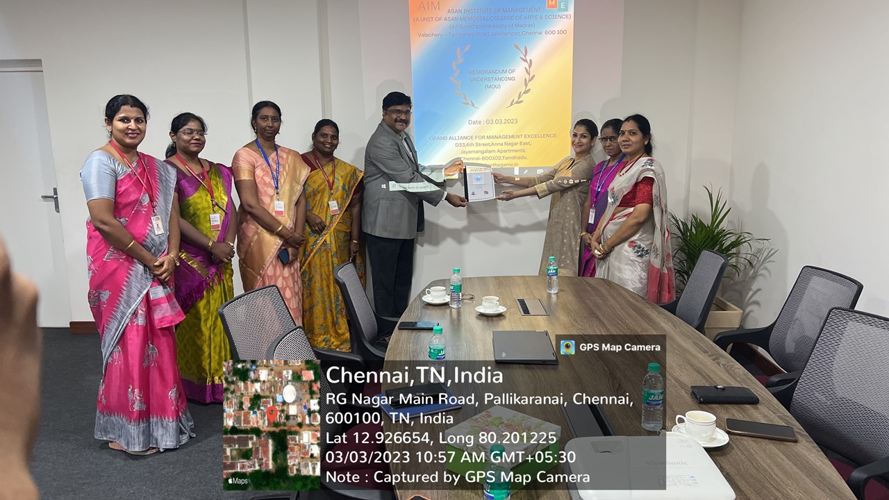 Signed a MOU with GAME – MBA and MCA programmes offered are affiliated ...