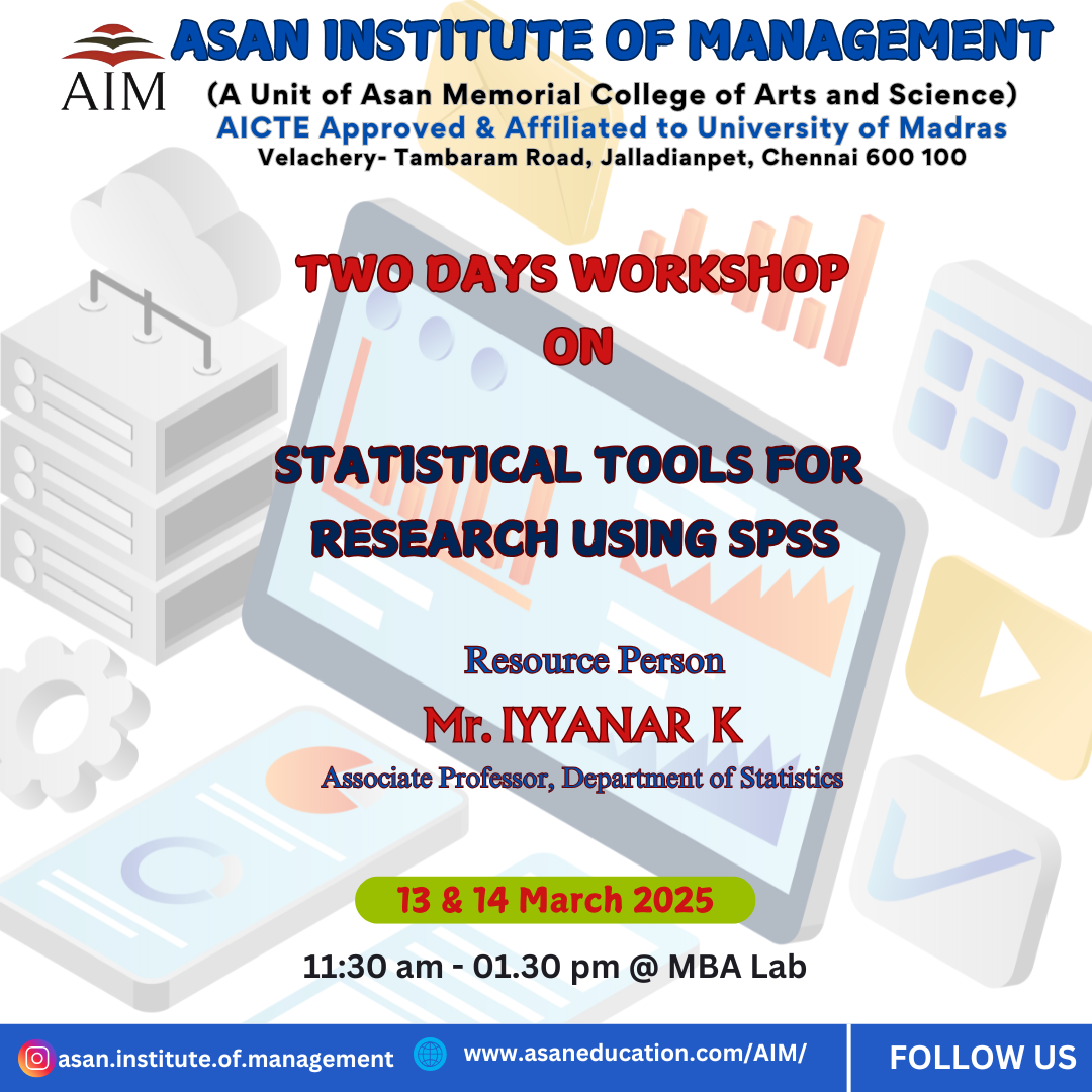 Statistical Tool for Research using SPSS on 13.03.25 – MBA and MCA ...